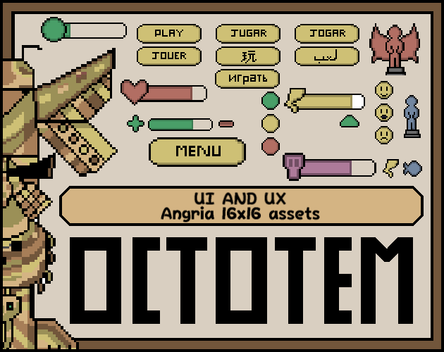 Title screen! - UI AND UX - Angria's 16x16 assets by Octotem