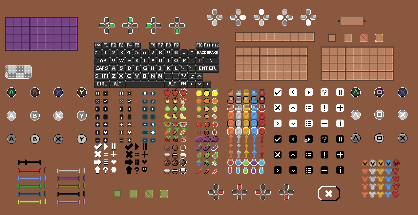 Huge Pixel Art UI/GUI Pack by AdobeMano