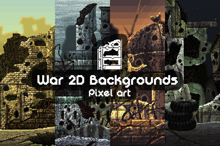 Free War Pixel Art Game Backgrounds by Free Game Assets (GUI, Sprite ...