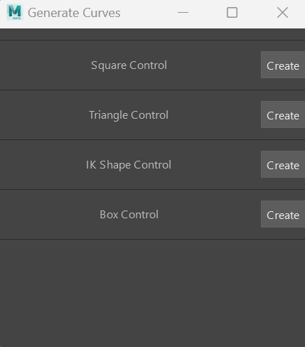 Maya Rigging Control Generator by Dakku