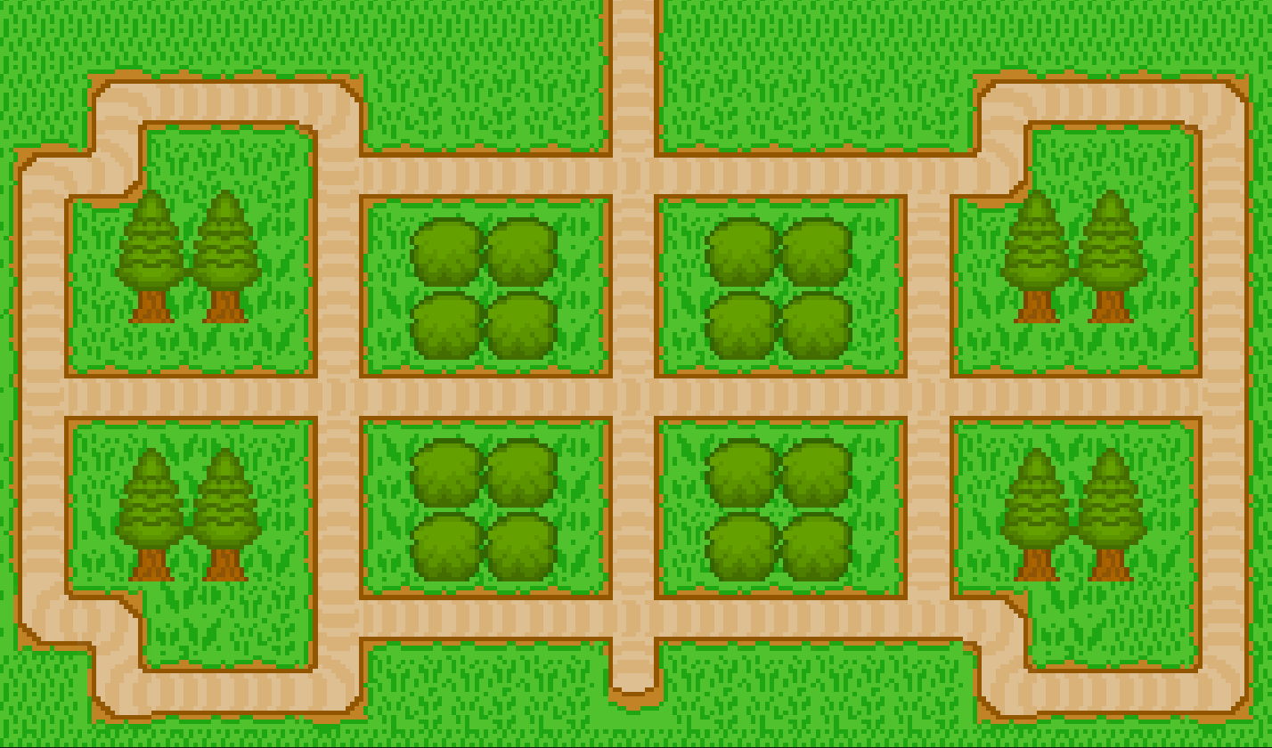 16 bit Natural Path Pixel Art Tileset by bartholomheow