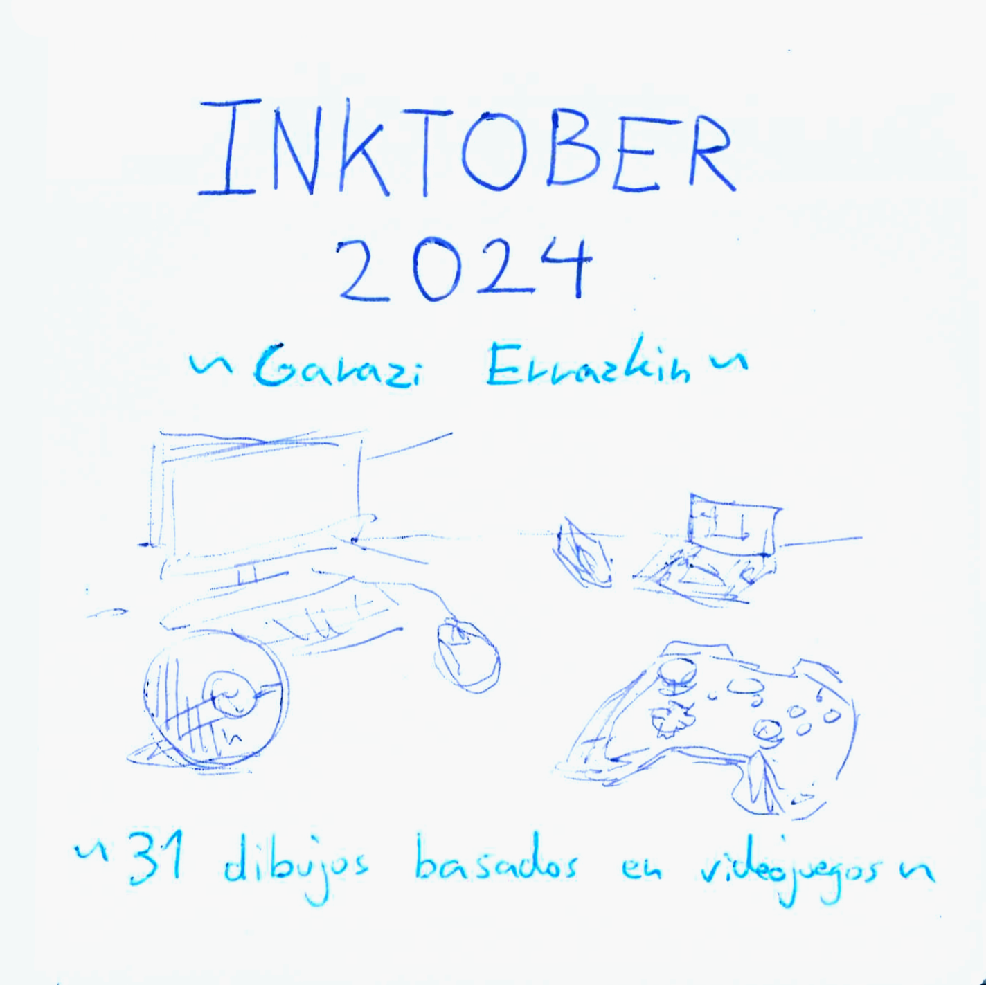 Inktober 2024: Videogames by Katu