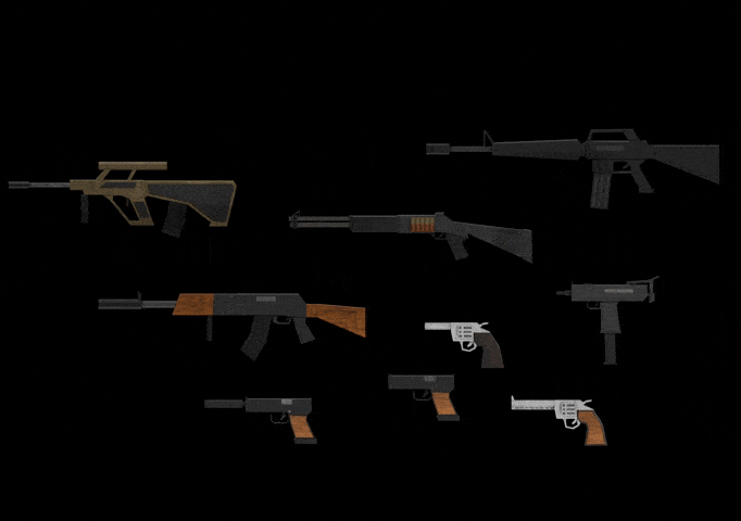 PSX Style Low Poly Guns | Asset Pack by maxorbie
