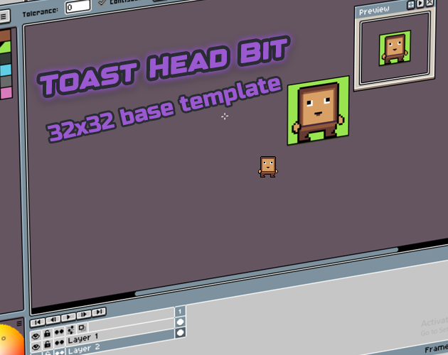 Toast Head Bit.. base template - Toast Head Bit by EremitaPerdido