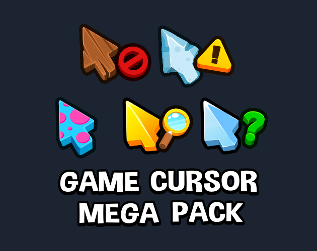 Game cursor mega pack by Robert Brooks - gamedeveloperstudio.com
