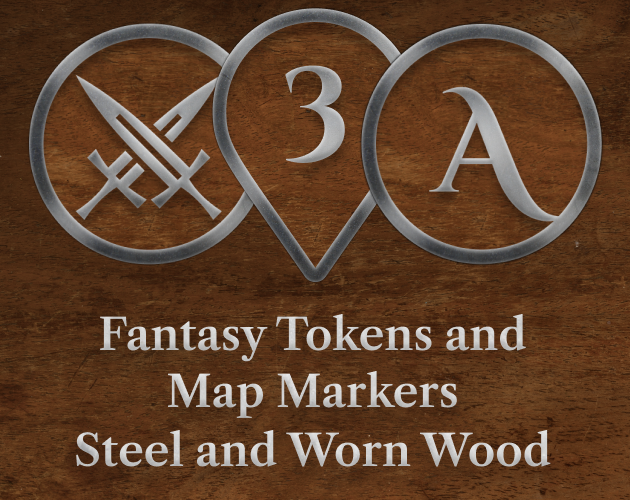 Fantasy Tokens and Map Markers - Steel and Worn Wood (VTT) by Lazarus
