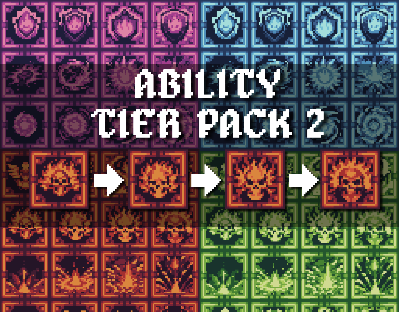 24+ Advanced Fire Ability Tier Pack 2 - Fantasy MMORPG Buffs & Spells ...