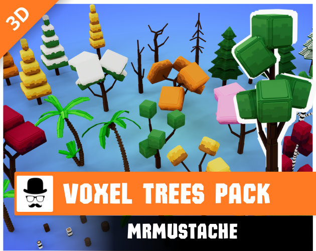 Voxel Stylized Tree Pack - 3D Low Poly Nature Assets by MrMGames