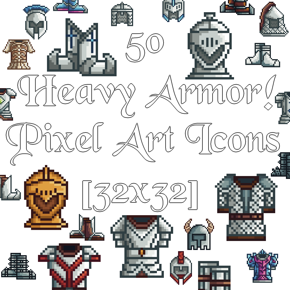 Pixel Art Heavy Armor - Icons by Magicae! Games