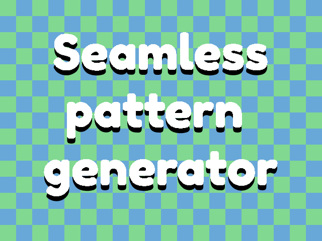Seamless pattern generator by The l0bster