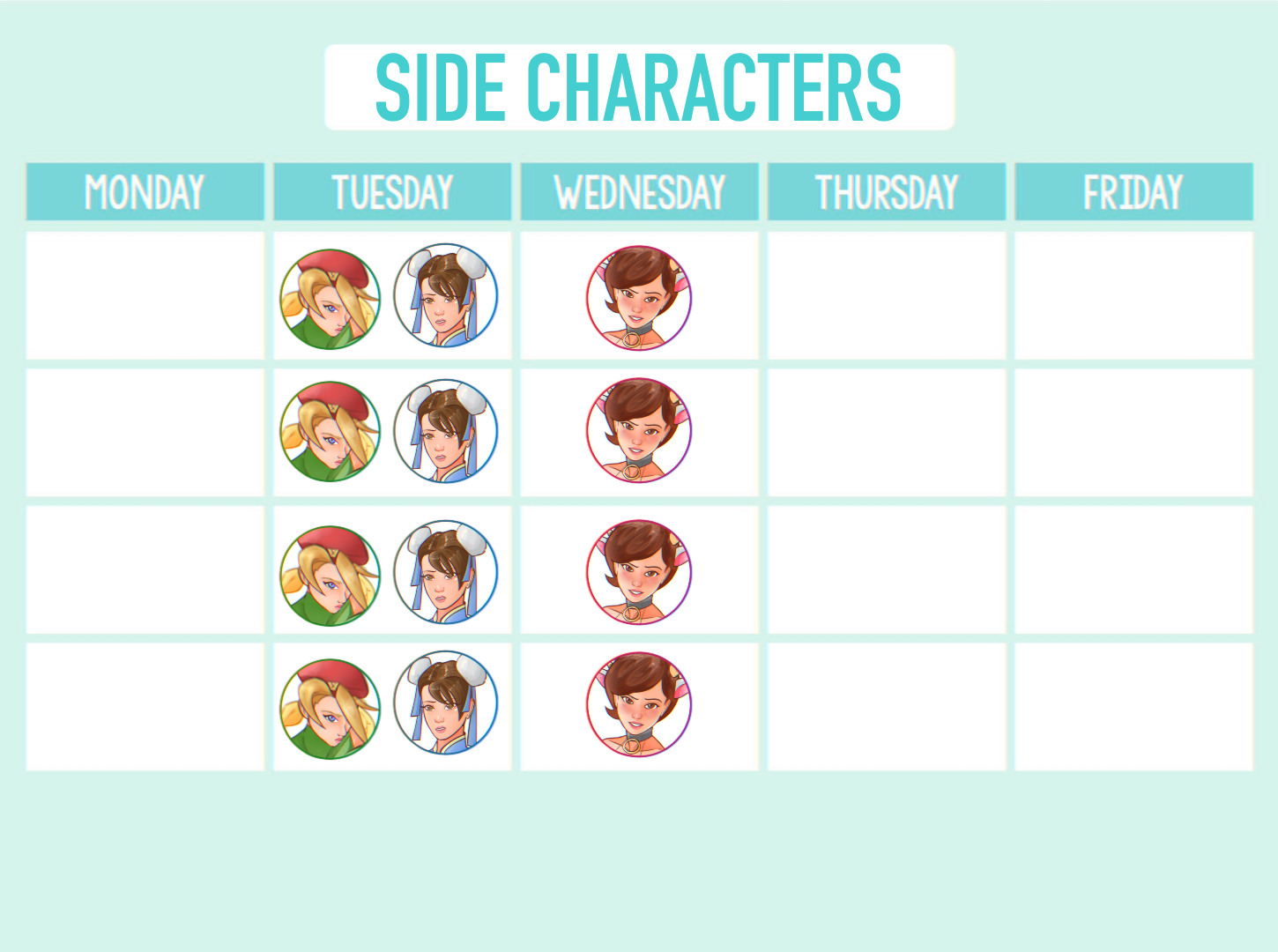 Character Schedules - itch.io