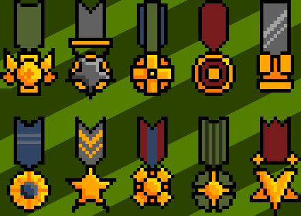 Pixel medal set by Grappe