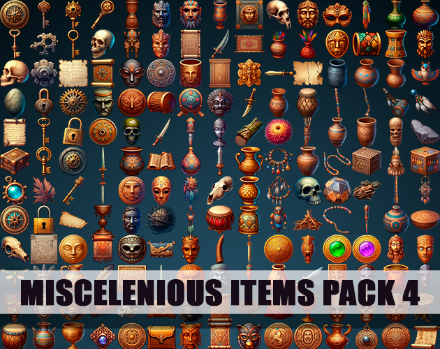 Miscellaneous items pack 4 700+ Sprites by FortressSide