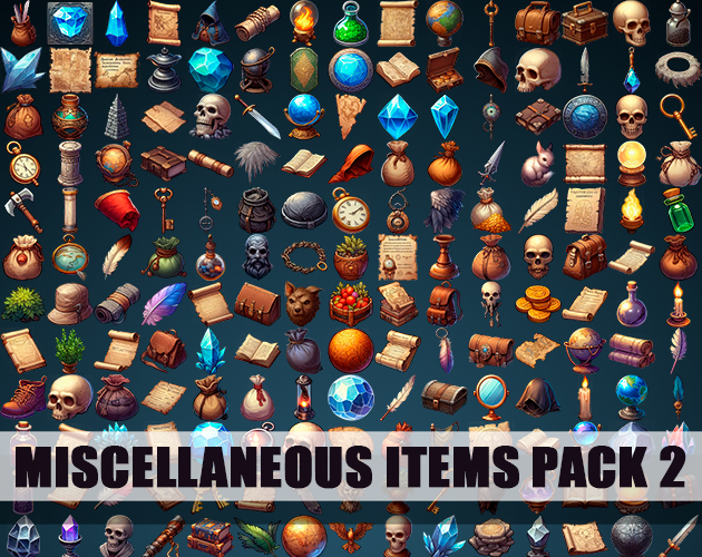Miscellaneous items pack 2 700+ Sprites by FortressSide