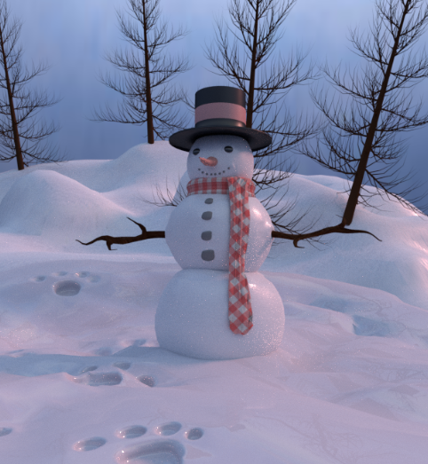 3D Snowman with a small scenery by Alaka Games