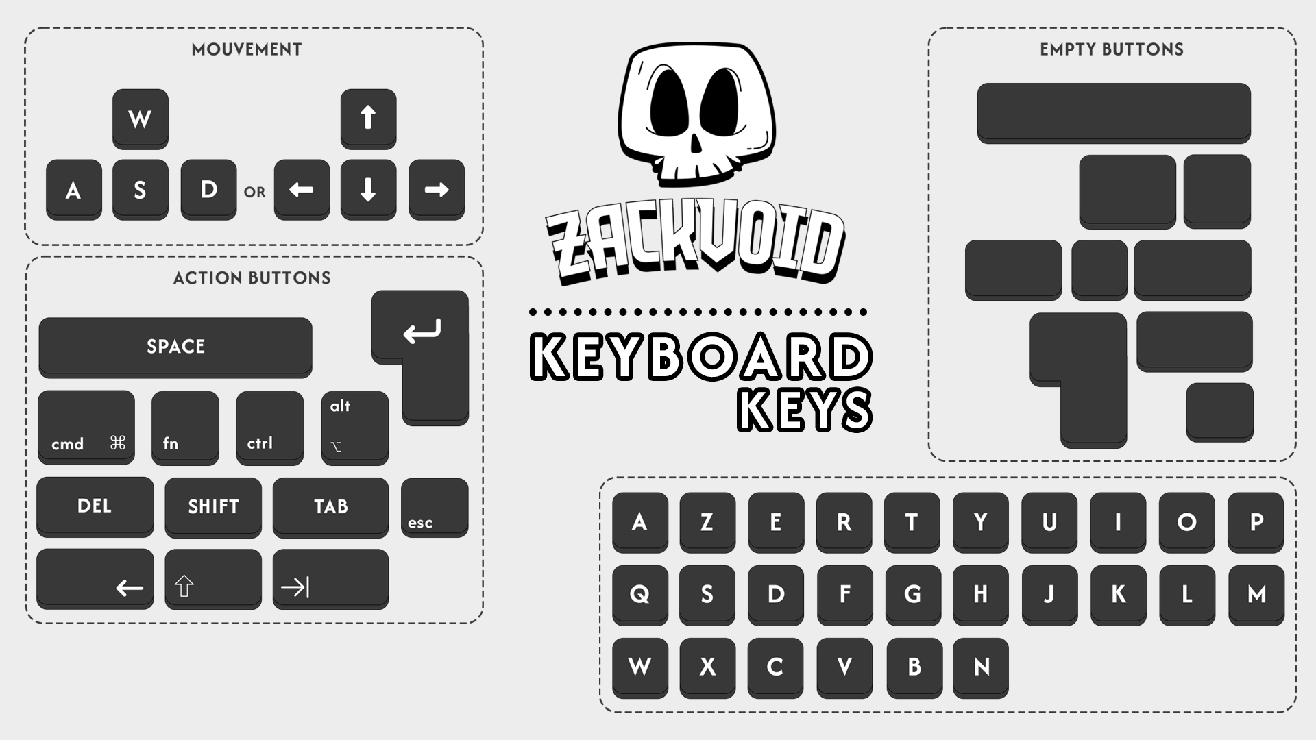 Keyboard Keys KIT by ZACKVOID