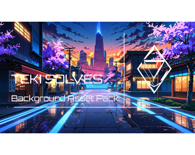 Neon Serenity: Urban and Natural Fusion Backgrounds for Games by tekisolves