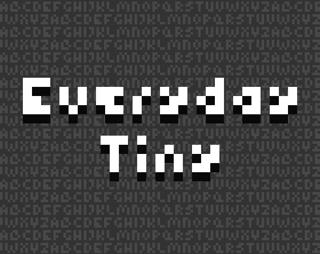 Everyday Tiny - 4x5 Pixel Font by VEXED