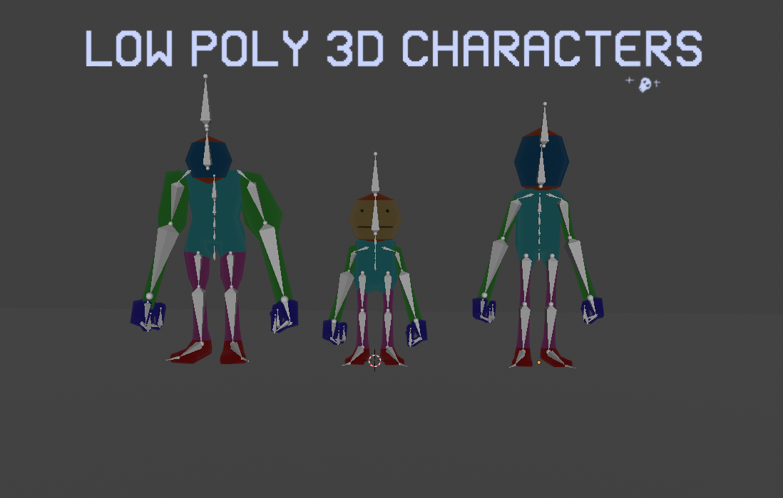 Low Poly 3D Character Pack by Skol