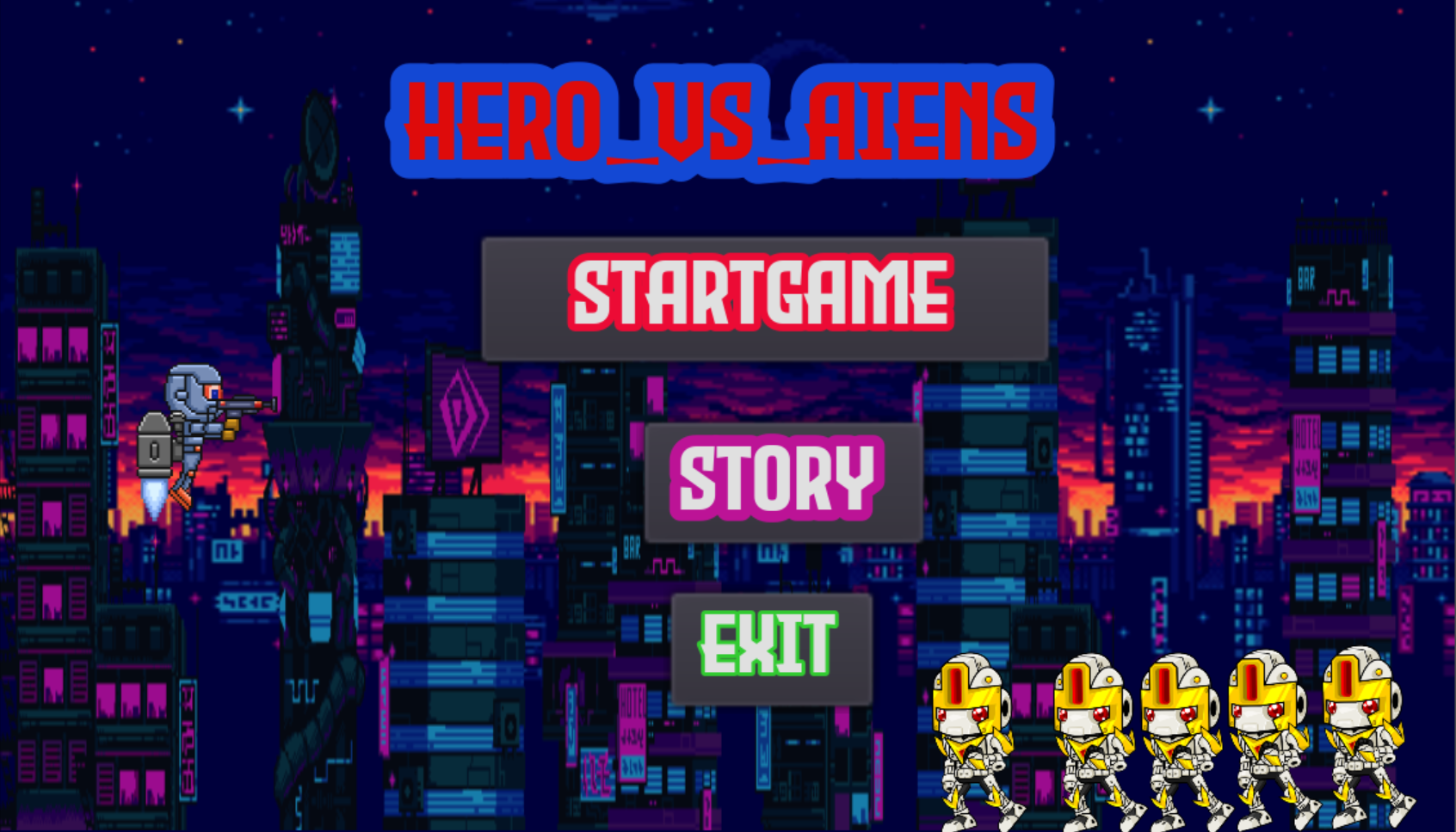 Hero_VS_Aliens $ by Moaz hamdy