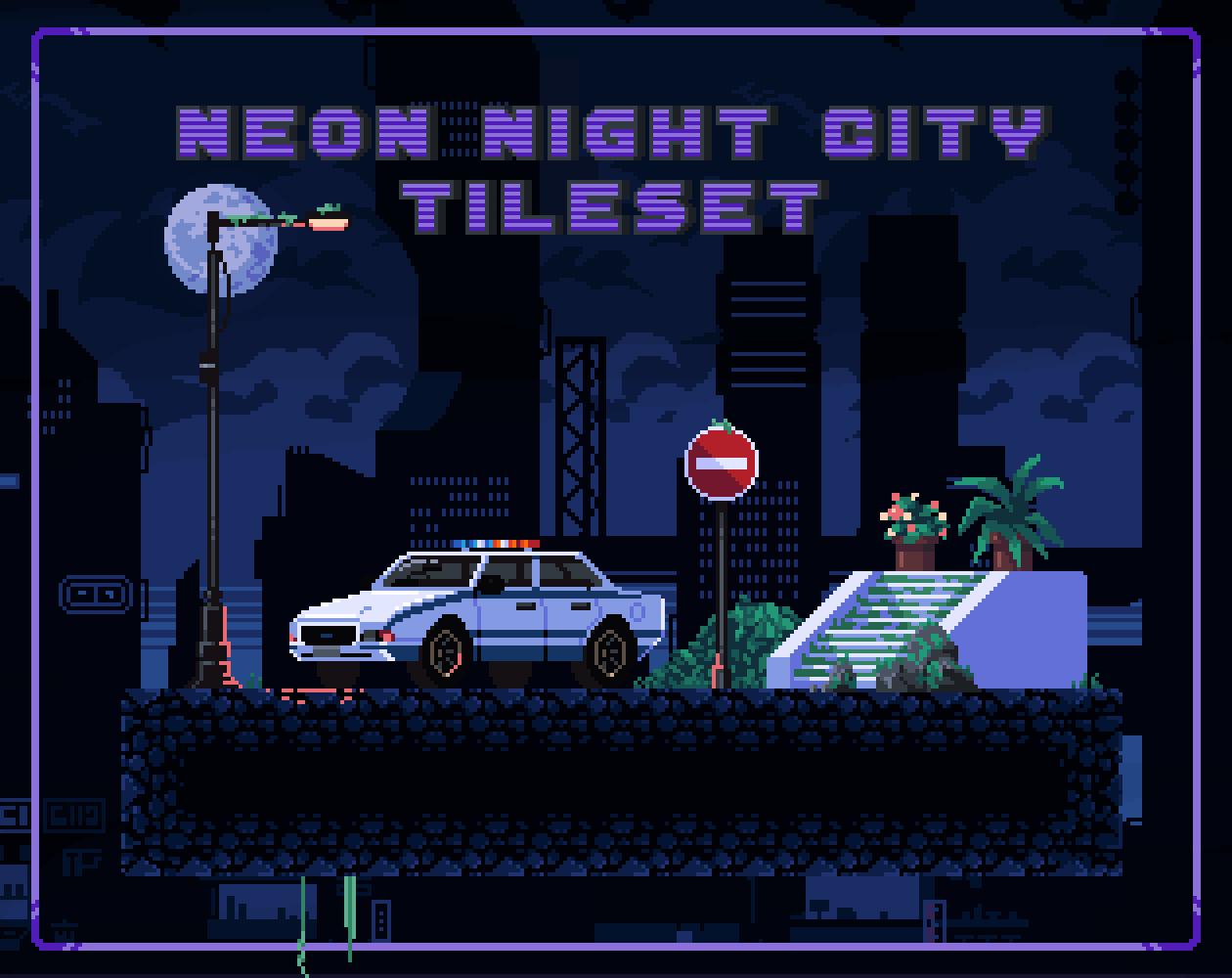 Neon Night City Tileset by Dead Revolver