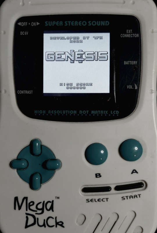 Mega Duck patch for Genesis 2 (Game Boy) by bbbbbr