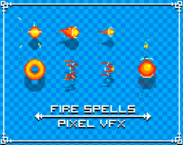 Pixel VFX Fire Spells by ELV Games