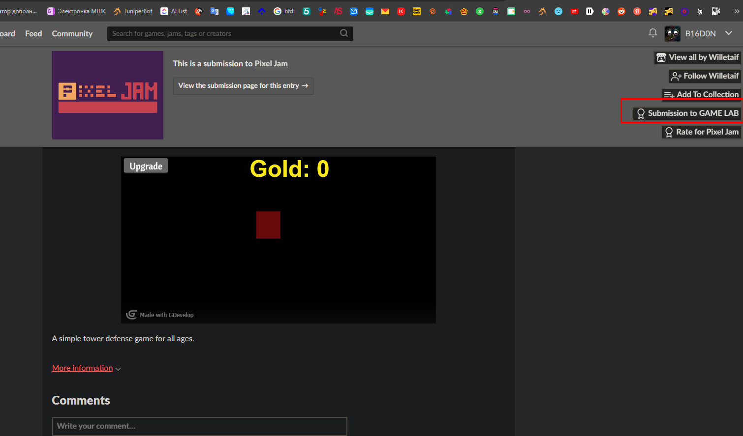 Rate The block (Block defenes) by Willetaif for Pixel Jam - itch.io