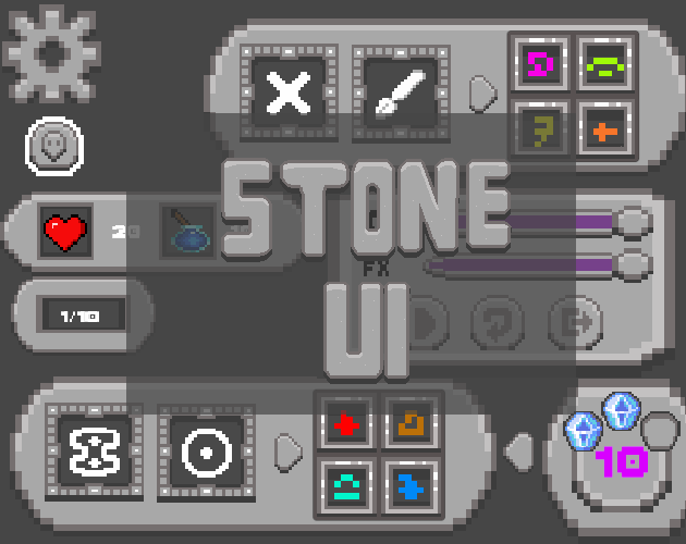 Stone & Magic UI by bartholomheow