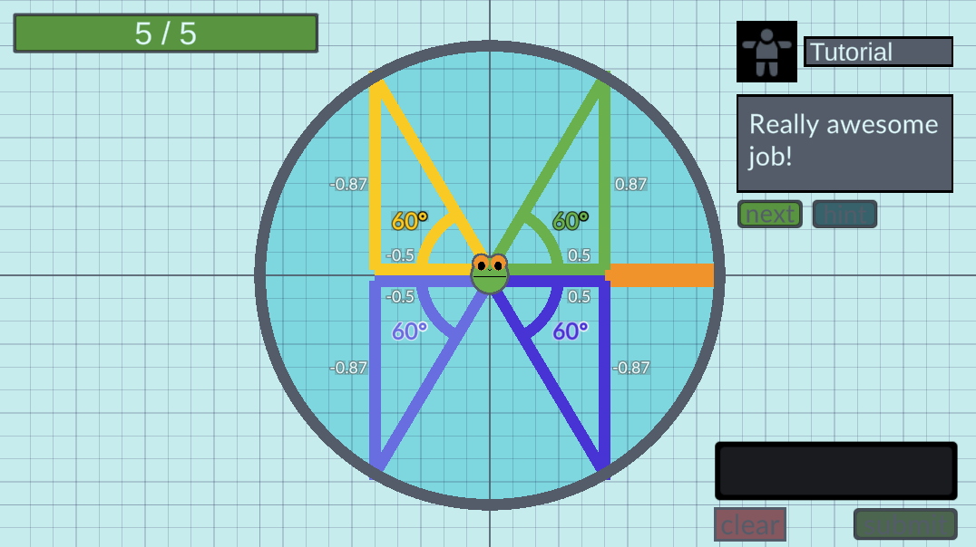 Unit Circle Game by michaelflower
