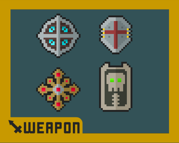 Pixel Shields Pack by EMSALI Assets