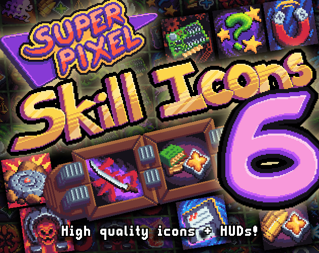 Super Pixel Skill Icons Pack 6 by unTied Games
