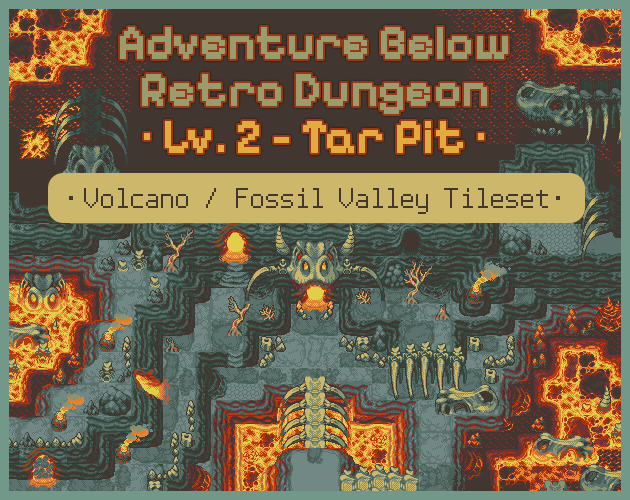 Tar Pit - 16x16 Fire Dungeon Tileset by Zaebucca