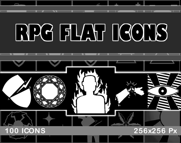 RPG Flat Icons by Gelidus Canimons
