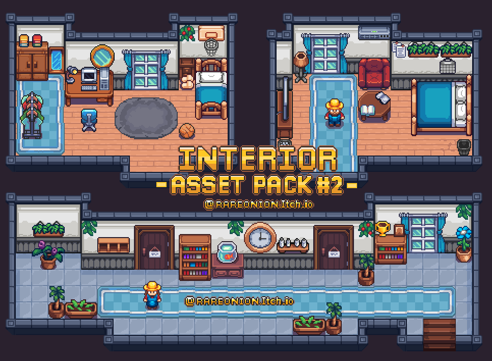 Update [#2] Mechanical Assets - 2D Life 'Interior' Asset Pack 2(16x16 ...