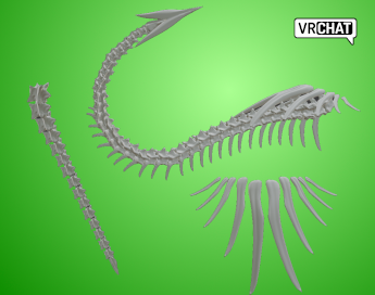 ZealotDKD Skeleton tail vrchat blender by ZealotDKD