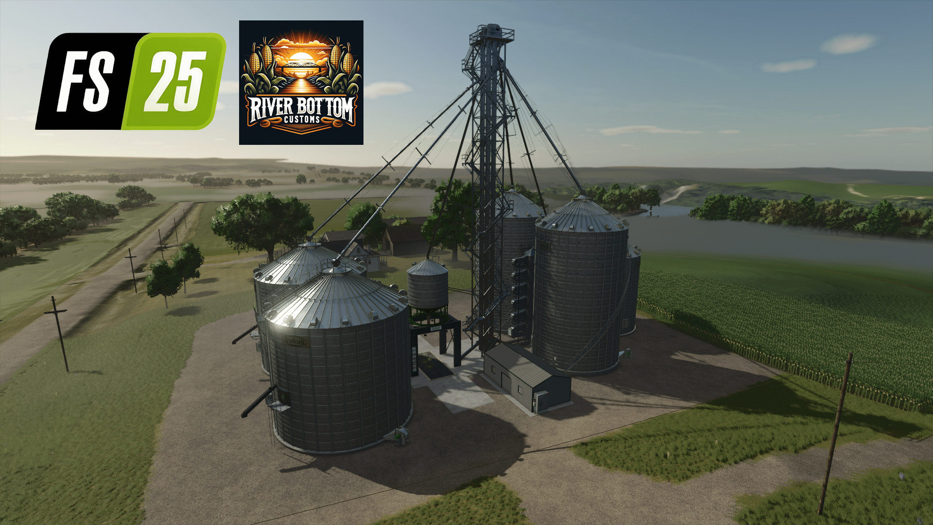 Sukup Bin Silo - FS25 by River Bottom Custom Farming