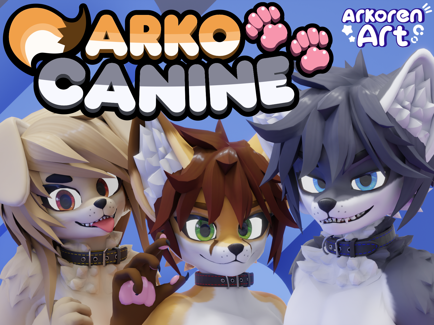 Arko Canine Avatar for VRChat (PC/Quest) by Arkoren Art