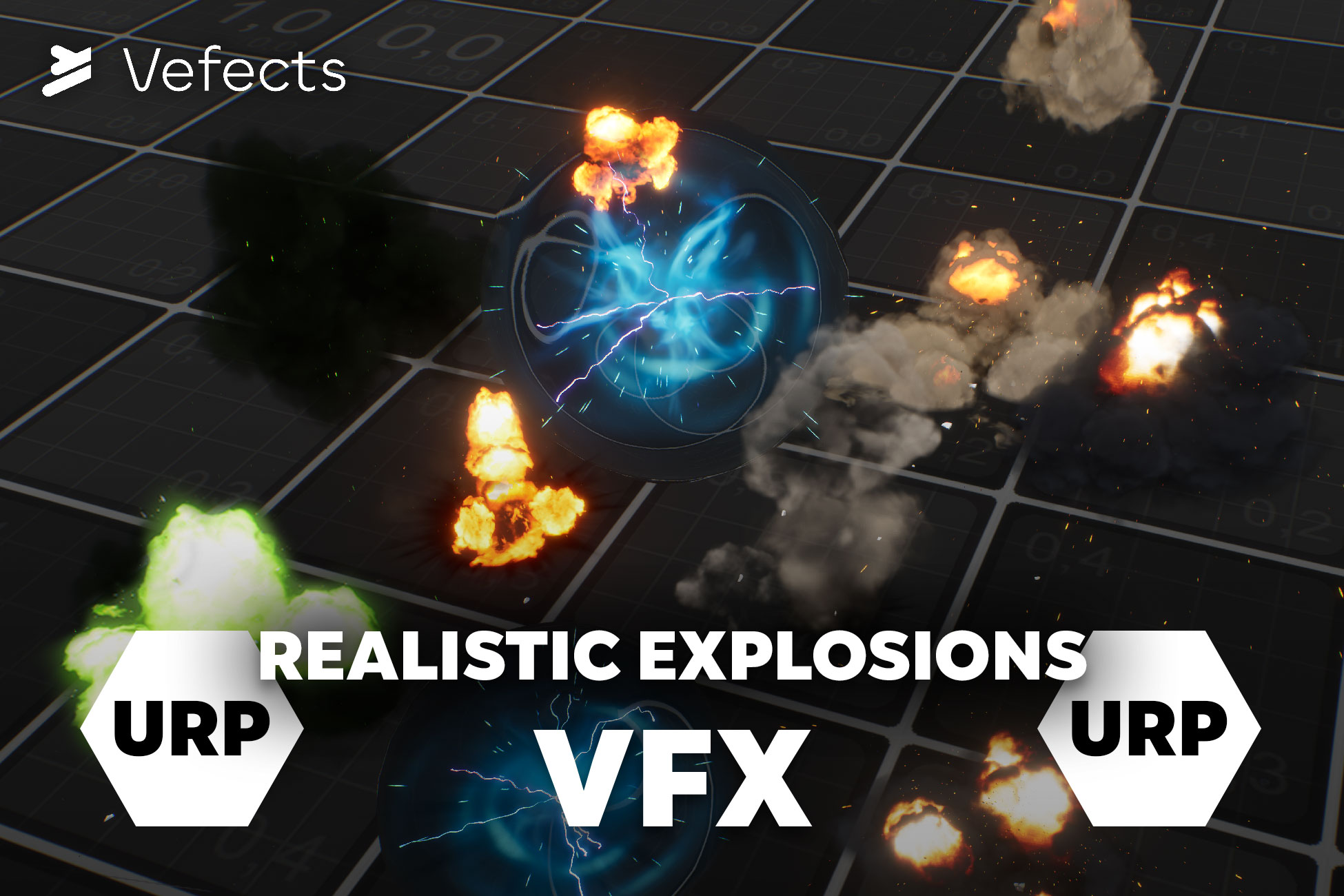 Explosions VFX - Unity URP by Vefects - Realtime VFX for Games