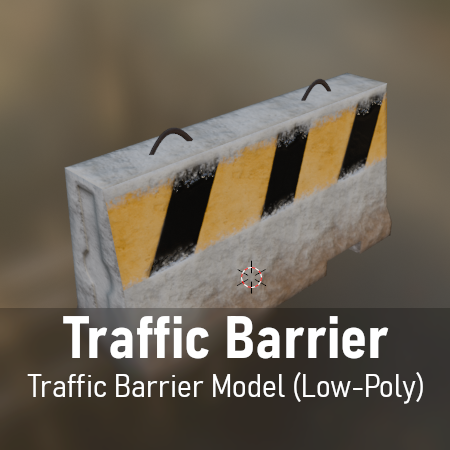 Traffic Barrier Prop (Low-Poly) by Cheeseek