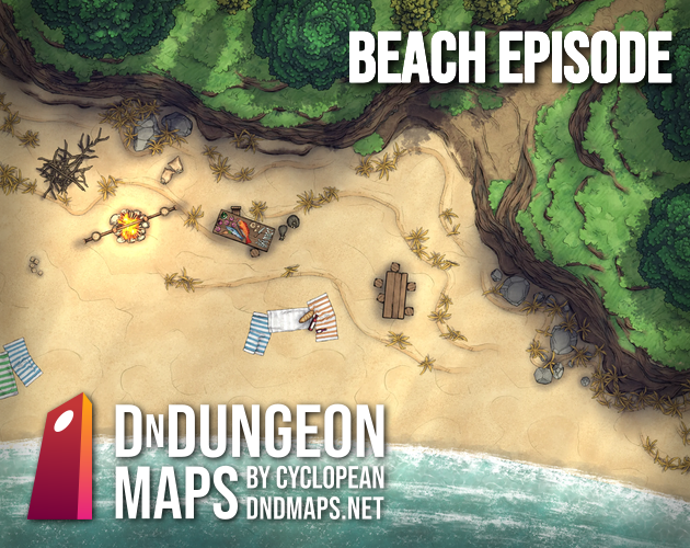 Beach Episode - D&D Map Pack by Cyclopean