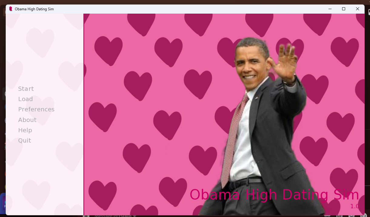 Obama High Dating Sim by StrawMage