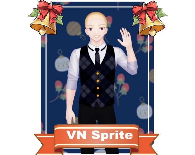 Christmas Visual Novel Sprite Male : Damon by Rumi's Asset Shop