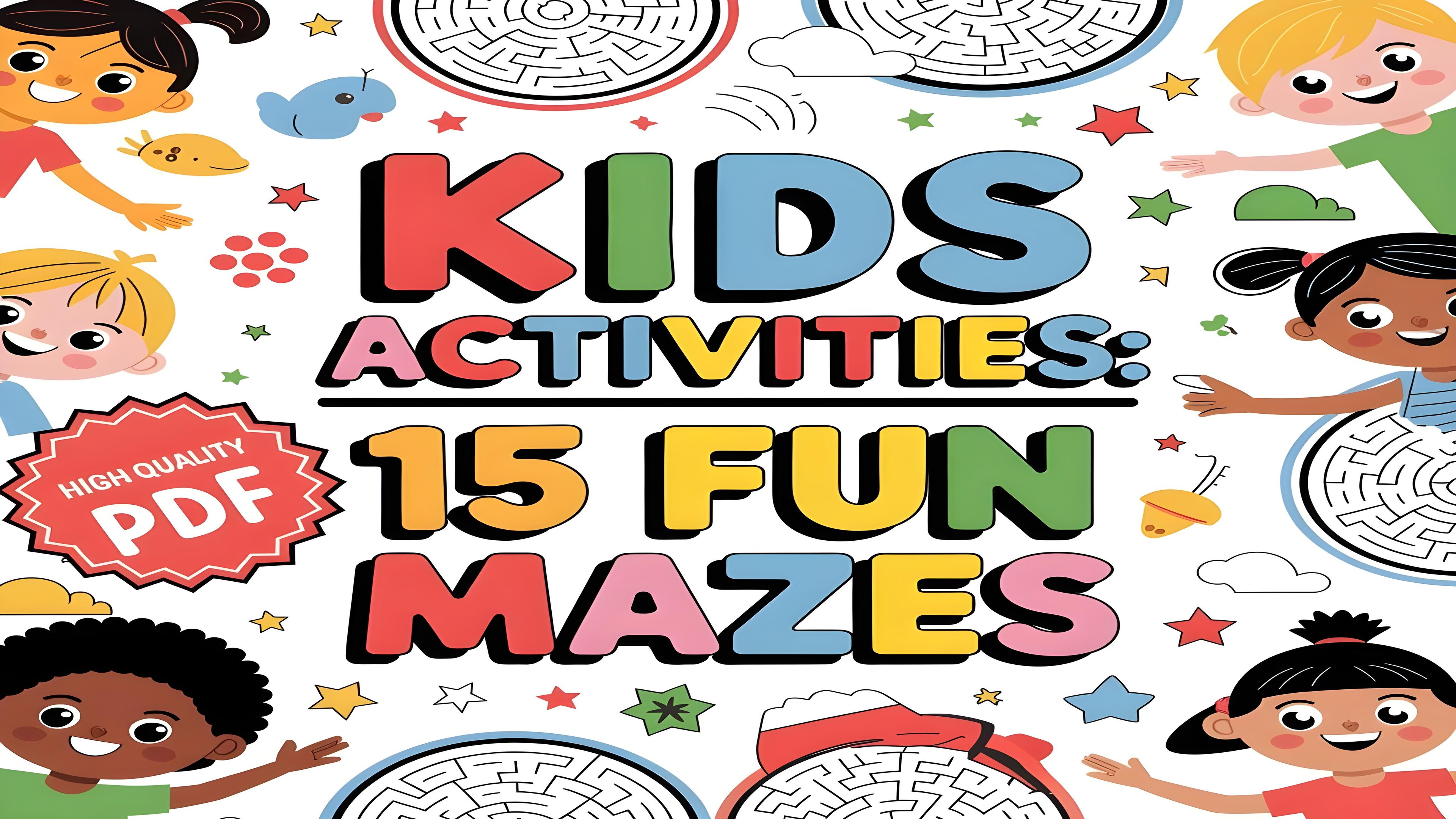 Kids Activities: 15 Fun Mazes by Wonder Kids