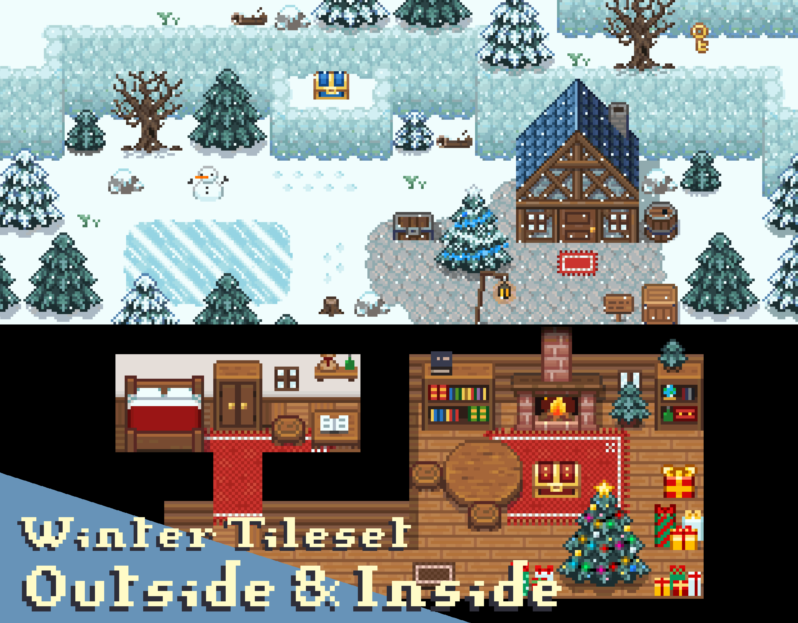 Winter Tileset - Outside & Inside by Frenchpixelle