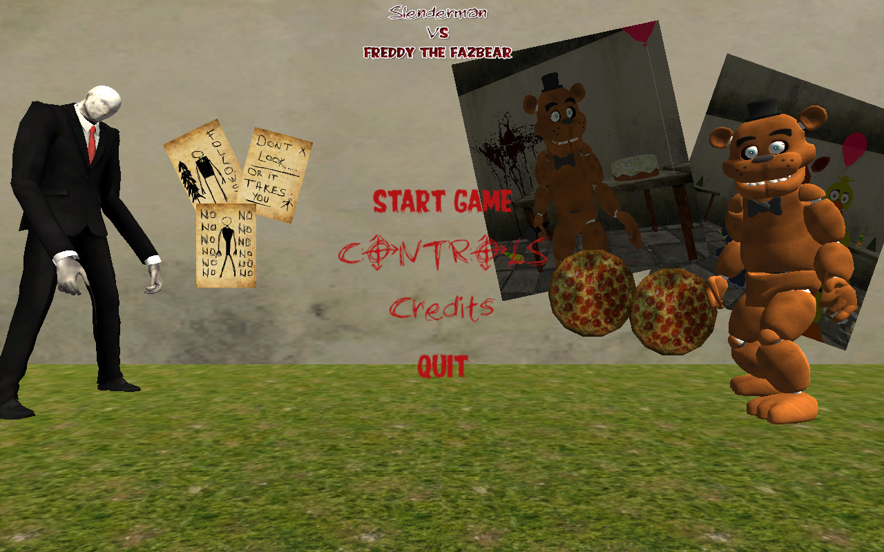 Slenderman VS Freddy The Fazbear by JaroszPolska