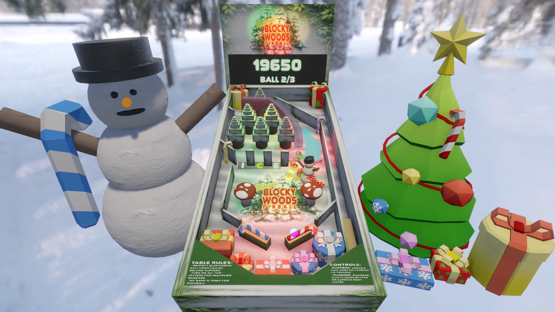 Festive Blocky Woods Pinball by Affordable Care Games