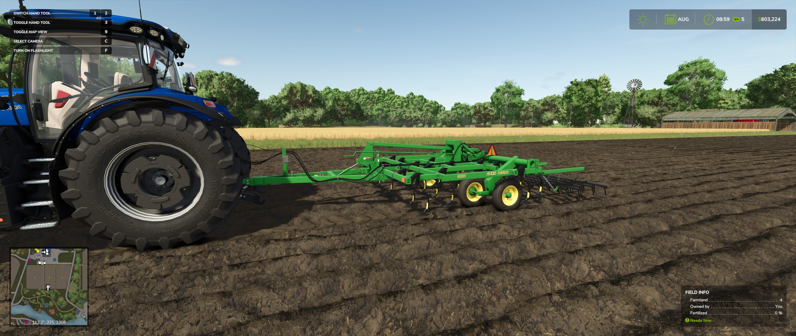 FS25 John Deere 980 Pull Behind Plow by Asylum Modding