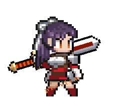 pixel-rpg-character-asset-pack-Giant Sword Female Warrior1.0 - pixel ...
