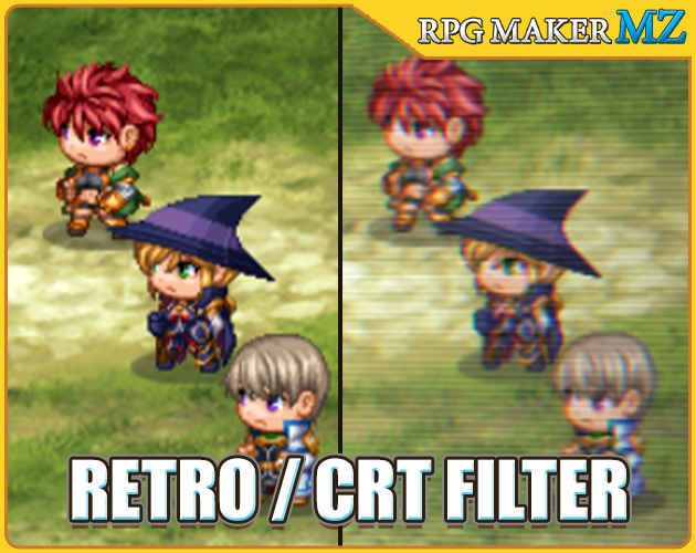 Ver 1.1.2 - Bug fix - Retro / CRT Filter - RPG Maker MZ plugin by Sang Hendrix